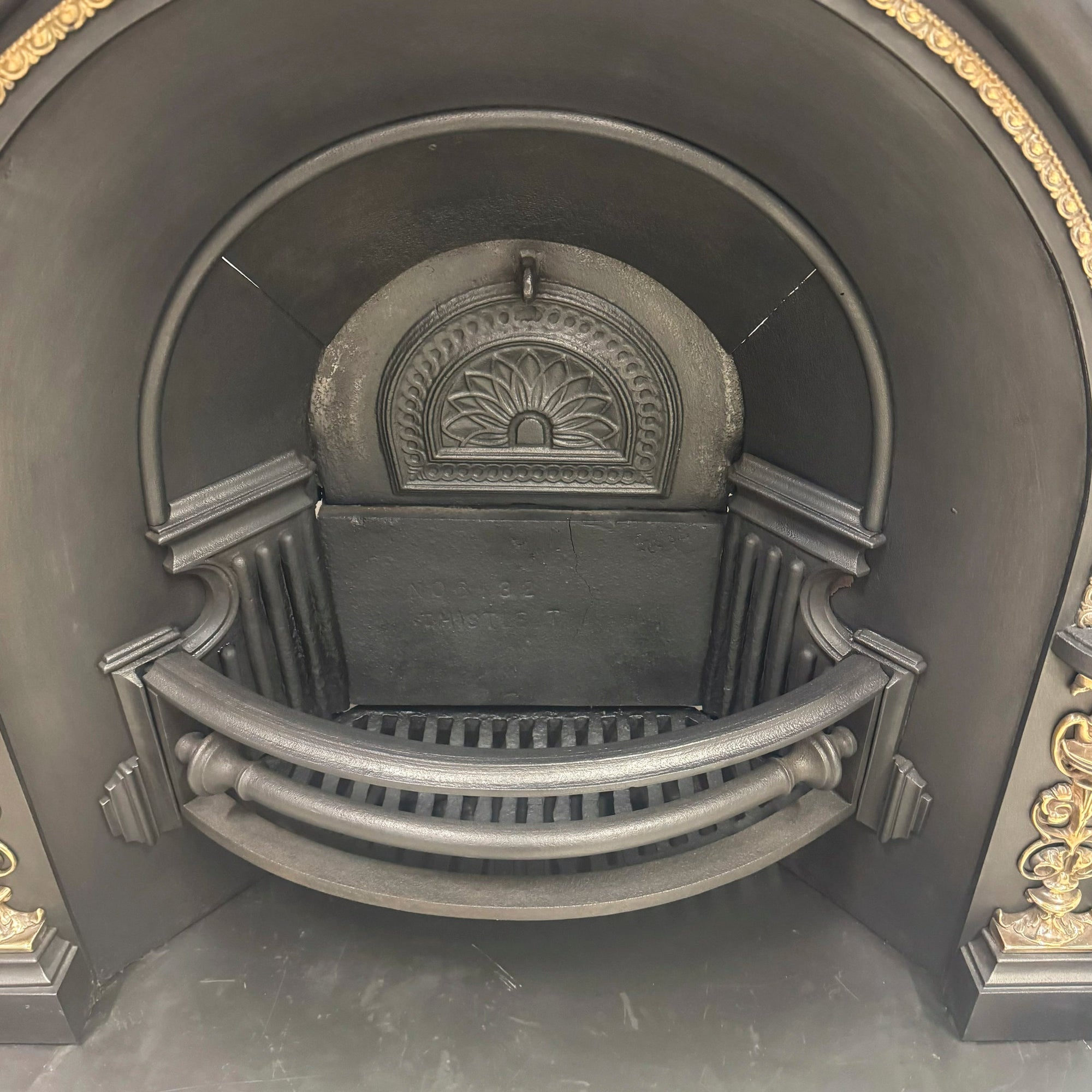 Antique Fireplaces London - Victorian Cast Iron Arched Inserts: Antique ...